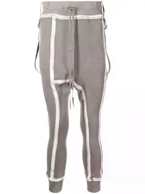 Boris Bidjan Saberi Tape-detail Drawstring Track Pants - Brown