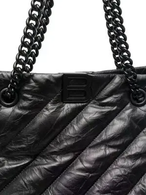 Balenciaga Large Crush Quilted Tote Bag - Black