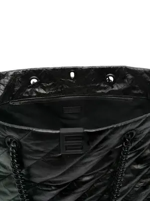 Balenciaga Large Crush Quilted Tote Bag - Black