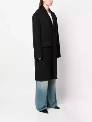 Gauchère Single-breasted Wool-silk Blend Coat