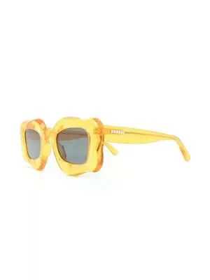 BONSAI Oversized Curved-frame Sunglasses - Orange