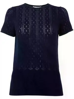 JW Anderson Logo-embroidered Pointelle Top