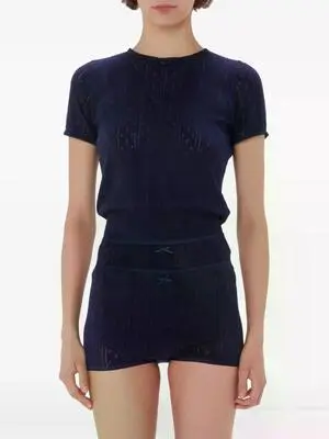 JW Anderson Logo-embroidered Pointelle Top