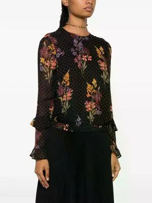 TWINSET Polka Dot And Floral Print Blouse