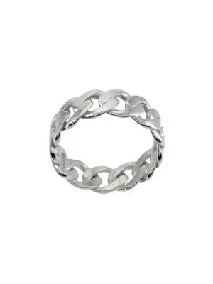 NIALAYA JEWELRY Chain-link Band Ring - Silver