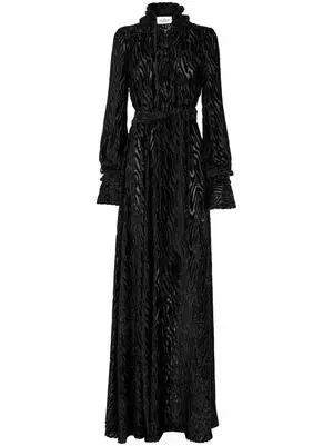 Philipp Plein Chiffon Gipsy Devoré-effect Dress - Black