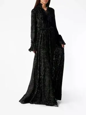 Philipp Plein Chiffon Gipsy Devoré-effect Dress - Black