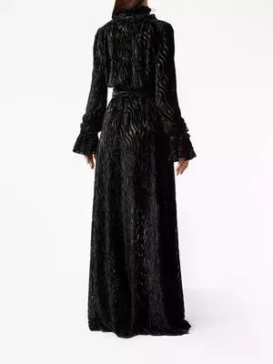 Philipp Plein Chiffon Gipsy Devoré-effect Dress - Black