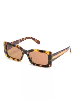 Stella McCartney Tortoiseshell-effect Rectangle-frame Sunglasses