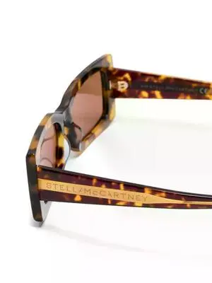 Stella McCartney Tortoiseshell-effect Rectangle-frame Sunglasses