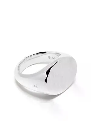 Tom Wood Ivy Sterling Signet Ring - Silver