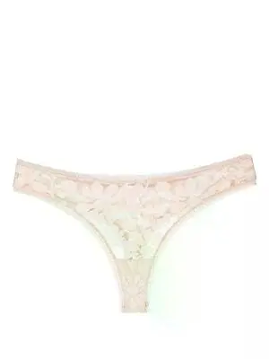 ERES Mini Tanga Floral Lace Thong - Neutrals