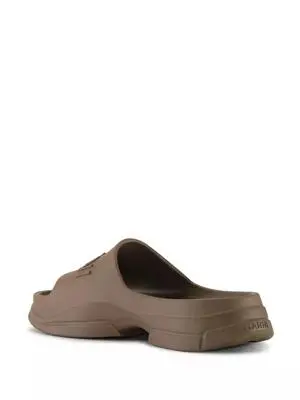 GANNI Logo-embossed Platform Slides