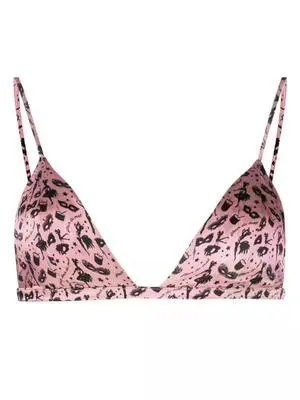 FLEUR DU MAL Luxe Triangle Bra - Pink