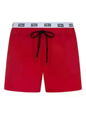 Gcds Essentials Swim Shorts - Red
