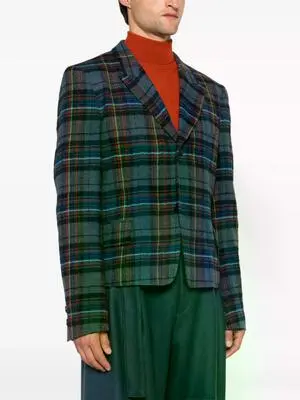 Yohji Yamamoto Tartan Wool Blazer