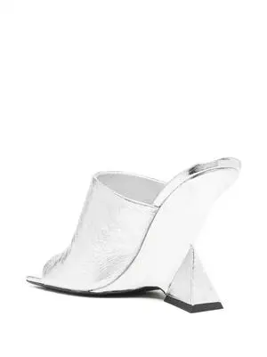 Attico Cheope Wedge Sandals - Silver