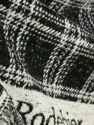 Rodebjer Check-pattern Fringed Scarf