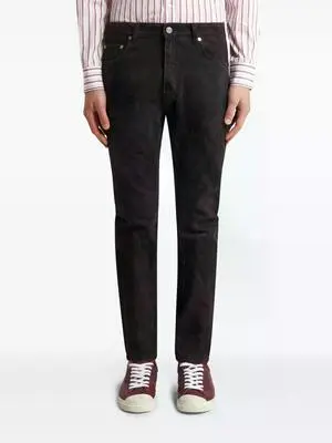 Etro Paisley-pattern Slim-fit Jeans - Red
