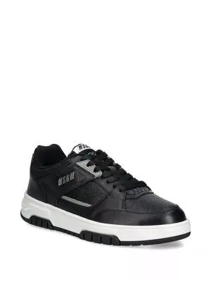 MSGM Panelled Leather Sneakers