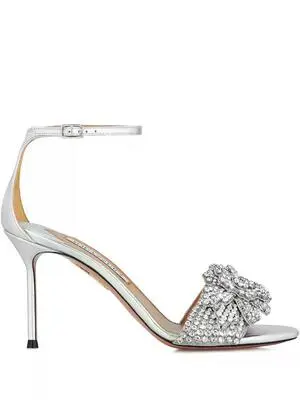 AQUAZZURA 85mm Peony Crystal Sandals