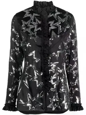 Rabanne Sequin Star Embellished Shirt
