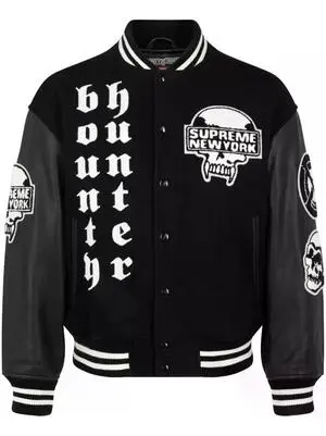 Supreme Bounty Hunter Varsity Jacket - Black