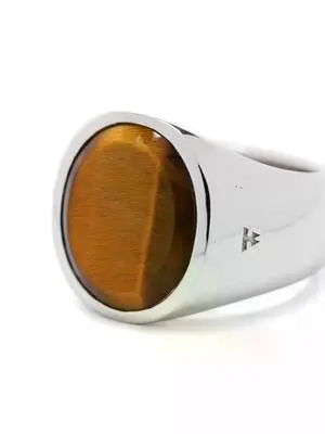 Tom Wood Sterling Tiger Eye Signet Ring