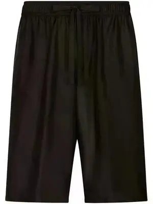 Dolce & Gabbana Embroidered Silk Track Shorts
