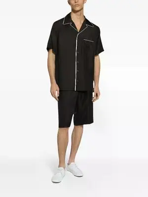 Dolce & Gabbana Embroidered Silk Track Shorts