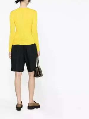 Polo Ralph Lauren Kimberly Cable Knit V-neck Jumper - Yellow