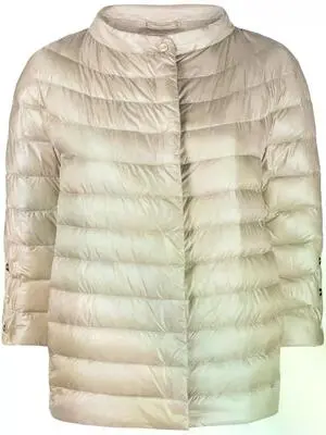 Herno Quilted Mock-neck Puffer Jacket - Neutrals
