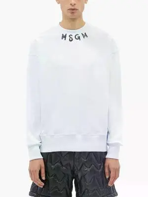 MSGM Logo-print Cotton Sweatshirt