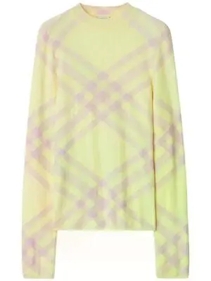 Burberry Check-pattern Ribbed Jumper