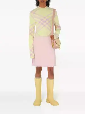 Burberry Check-pattern Ribbed Jumper