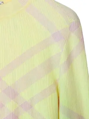 Burberry Check-pattern Ribbed Jumper