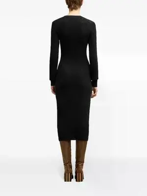 AMI Paris Pointelle Knit Midi-dress
