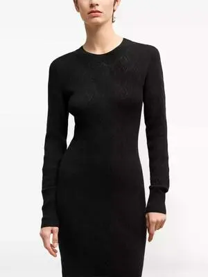 AMI Paris Pointelle Knit Midi-dress