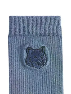 Maison Kitsuné Fox Head Socks - Blue