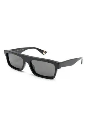 Gucci Rectangle-frame Tinted Sunglasses - Black