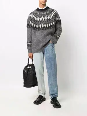 Junya Watanabe Geometric Print Knitted Jumper