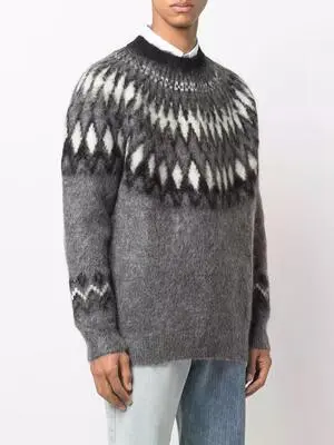 Junya Watanabe Geometric Print Knitted Jumper