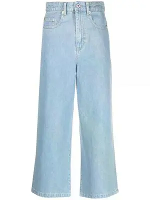 Kenzo Sumire Cropped Wide-leg Jeans