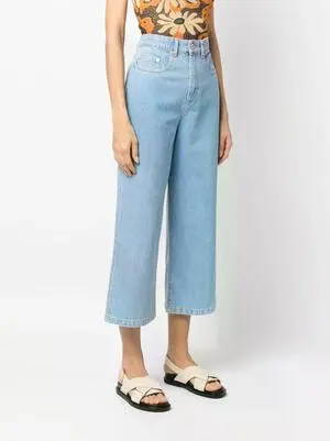Kenzo Sumire Cropped Wide-leg Jeans