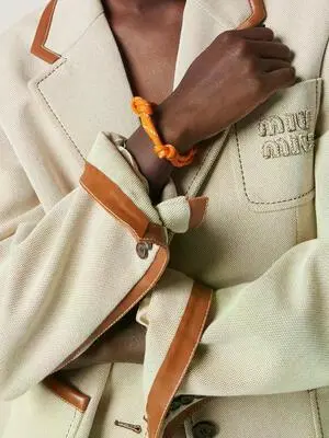 Miu Miu Rope Charm Bracelet - Orange