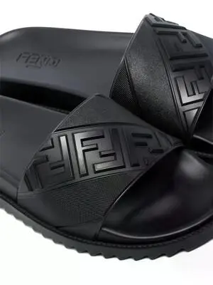 Fendi Ff-embossed Slides