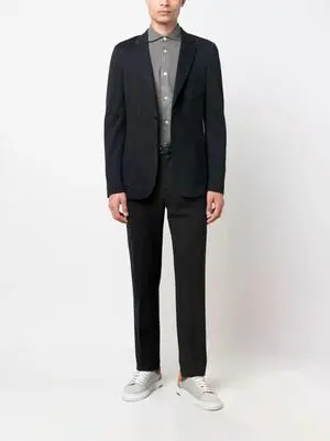 Fedeli Chambray Spread-collar Cotton Shirt - Grey