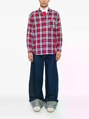 Comme Des Garçons Checked Shirt - Red