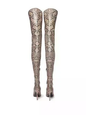 Stella McCartney Stella Iconic Python-print Thigh-high Boots