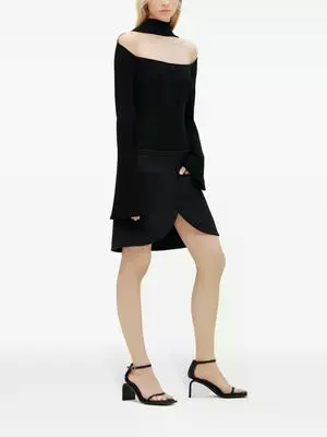 COURREGES Cut-out Ribbed Jumper - Black